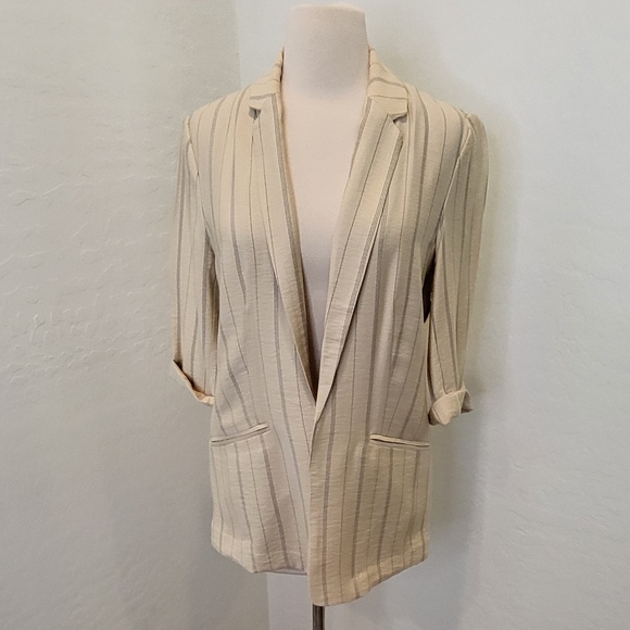LC Lauren Conrad | Jackets & Coats | Lc Lauren Conrad Ivory Striped ...